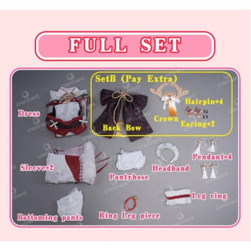 Uwowo Genshin Impact Fanart Yae Miko Maid Dress Cosplay Costume ...