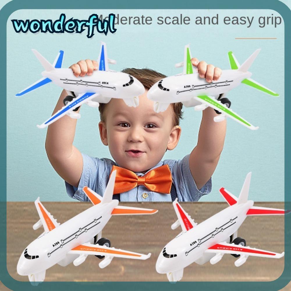 WONDER 4Pcs Pull Back Plane Toys, Plastic Simulation Model Simulation ...
