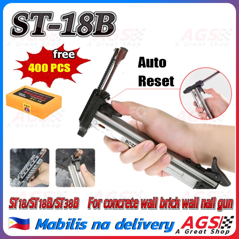 Manual air nail gun ST18 ST38 cement wall nailer Steel row nail gun nailing machine Reset Nailer ...