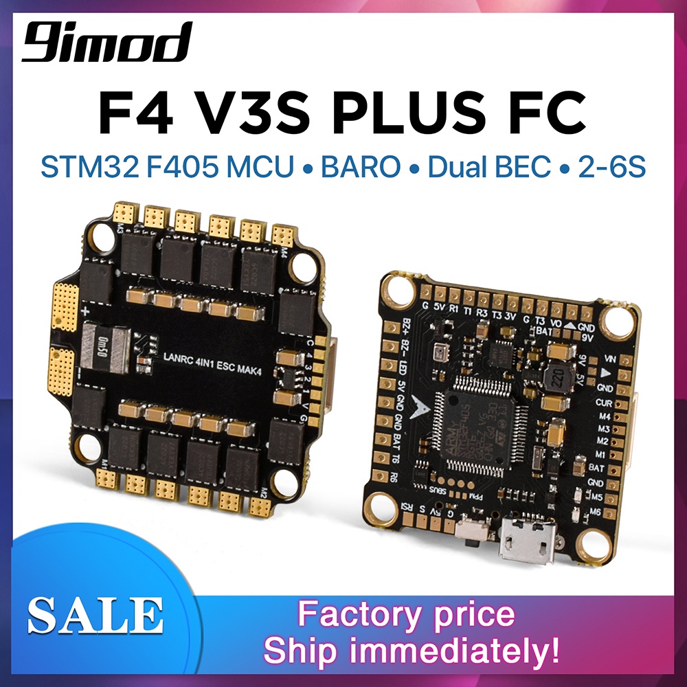 9IMOD F4 V3S PLUS FC Flight Controller Board Built-in Barometer OSD ...