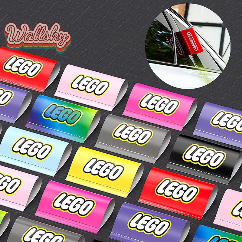Wallsky> Cartoon Cute Car Motorcycle Lego Personalized Label Sticker ...