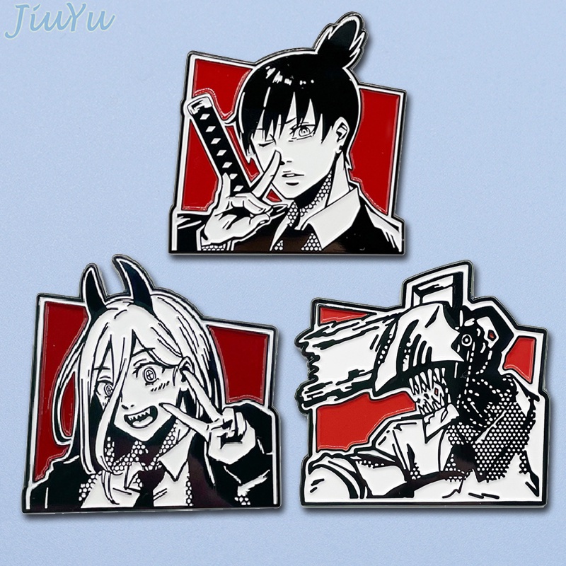 Chainsaw Man Enamel Pin Cartoon Hayakawa Aki Brooch Lapel Badges Metal ...