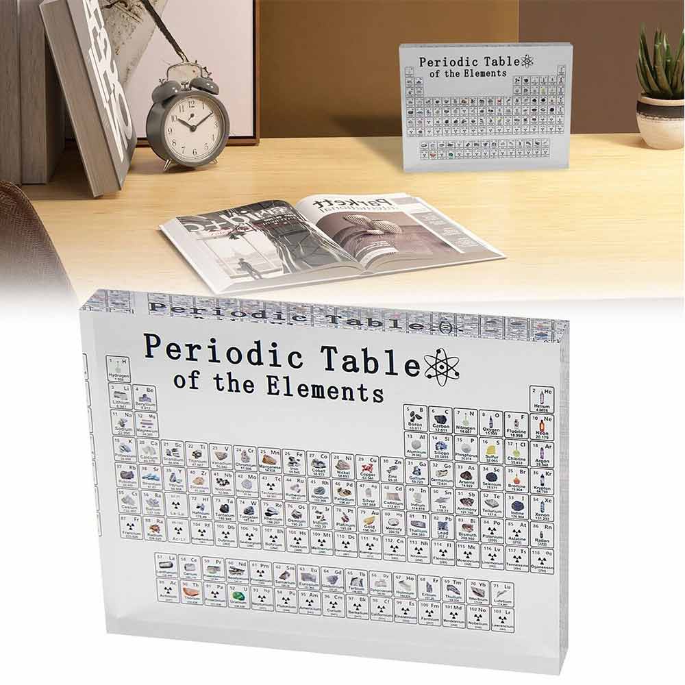 Acrylic Chemistry Periodic Table Display with Real Elements Student ...