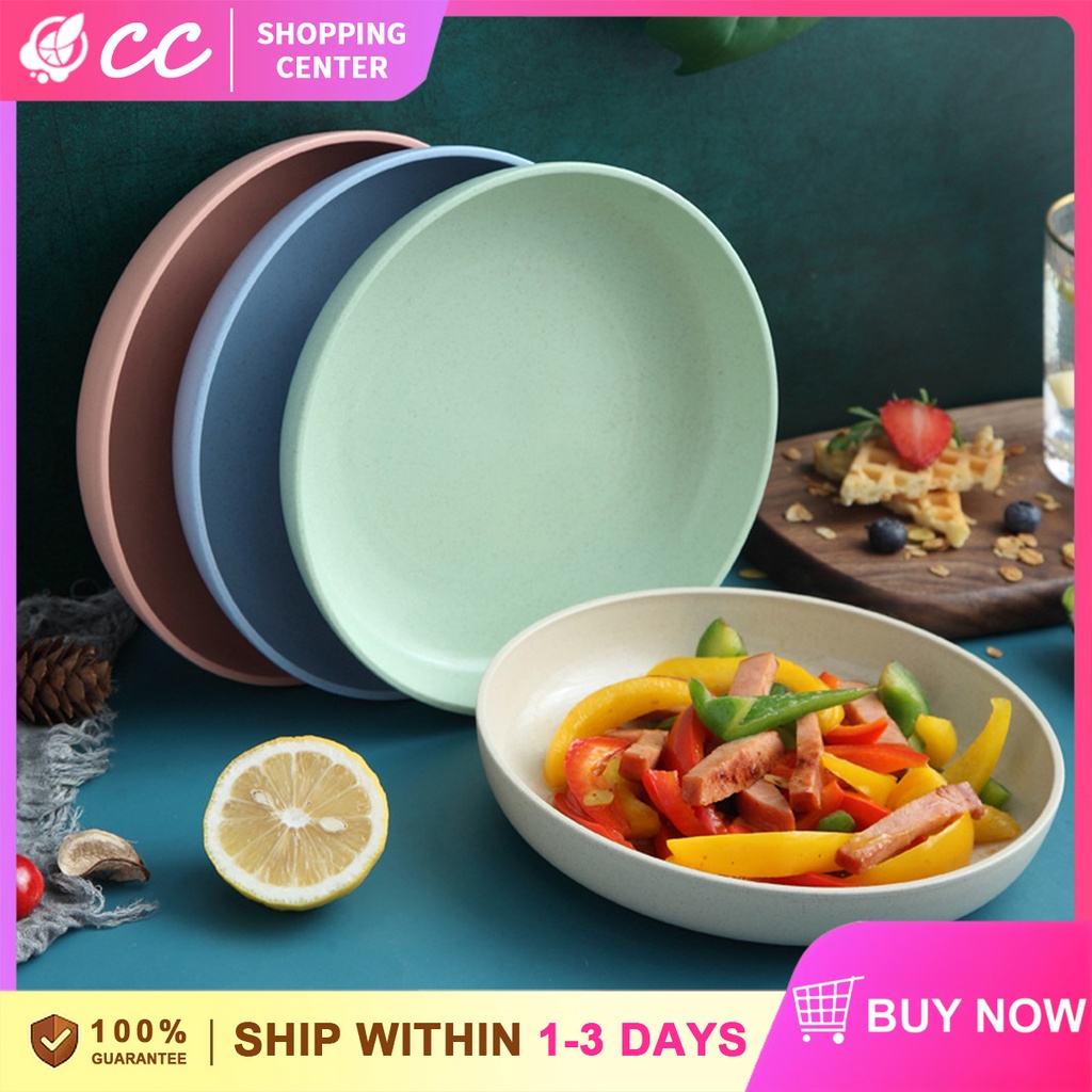 【Colorful】Unbreakable Dinner Plates 5.6inch Round-shaped Deepen Dishes ...