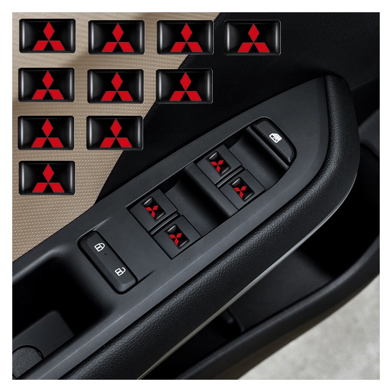[Ready Stock] 10PCS Car Door Window Lift Button Stickers Decal ...