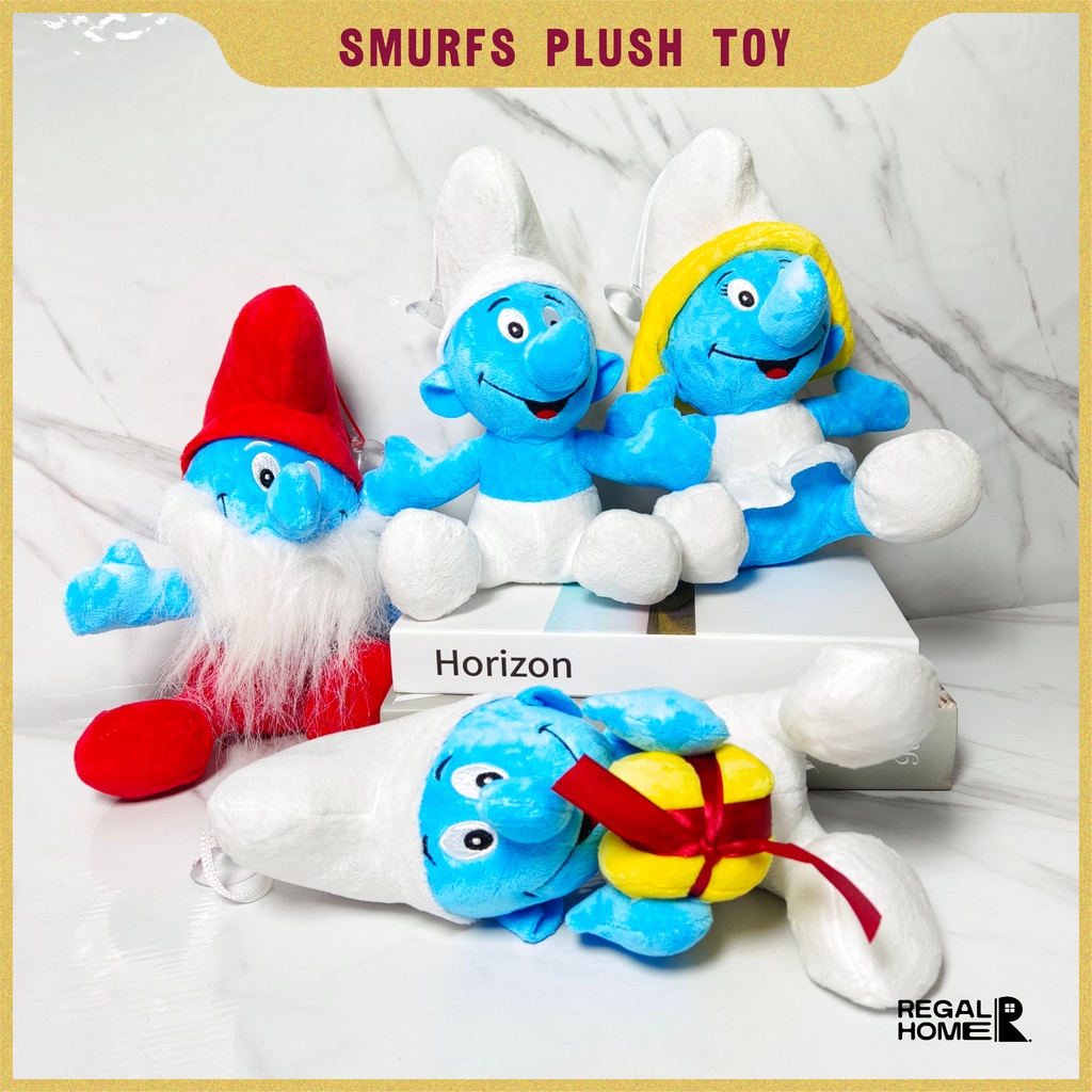 33CM Smurfs Plush Toys Cute Soft Stuffed Toy Blue Smurfs Toy | Shopee ...