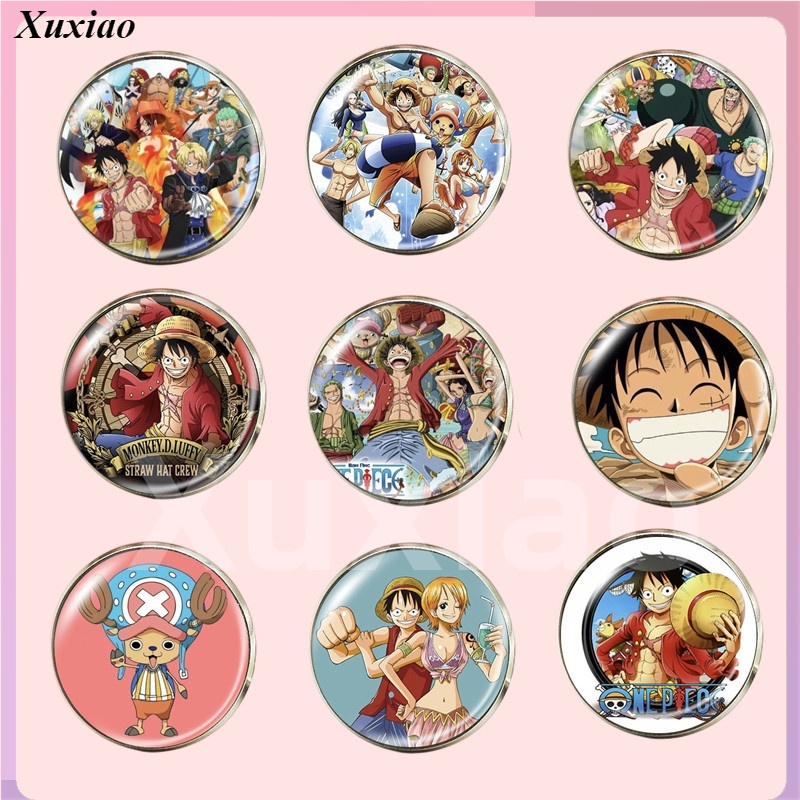 Anime One Piece Brooch Luffy Sorona Beauty Time Gemstone Metal Clothes ...