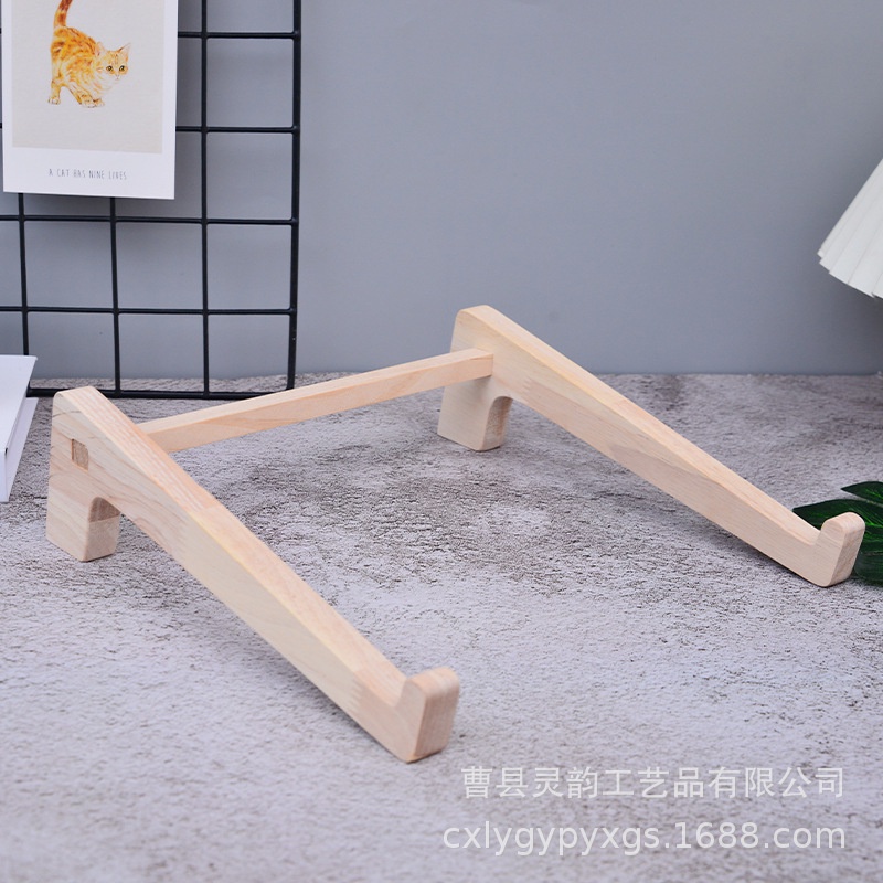 Rubber Wood Portable Computer Stand Solid Wood Laptop Cooling Stand ...