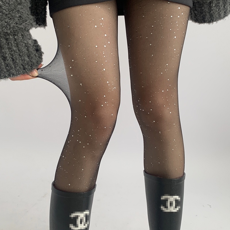 Y2K Rhinestone Stockings Women Sexy Bling Diamond Fishnet Black Thin ...