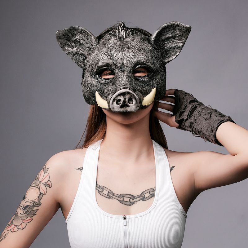Full Face Animal Style Mask Cosplay Funny Headgear Suit for Adult Party ...