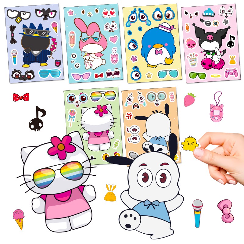 2024 New Sanrio Family Character Collection Face Changing Puzzle ...
