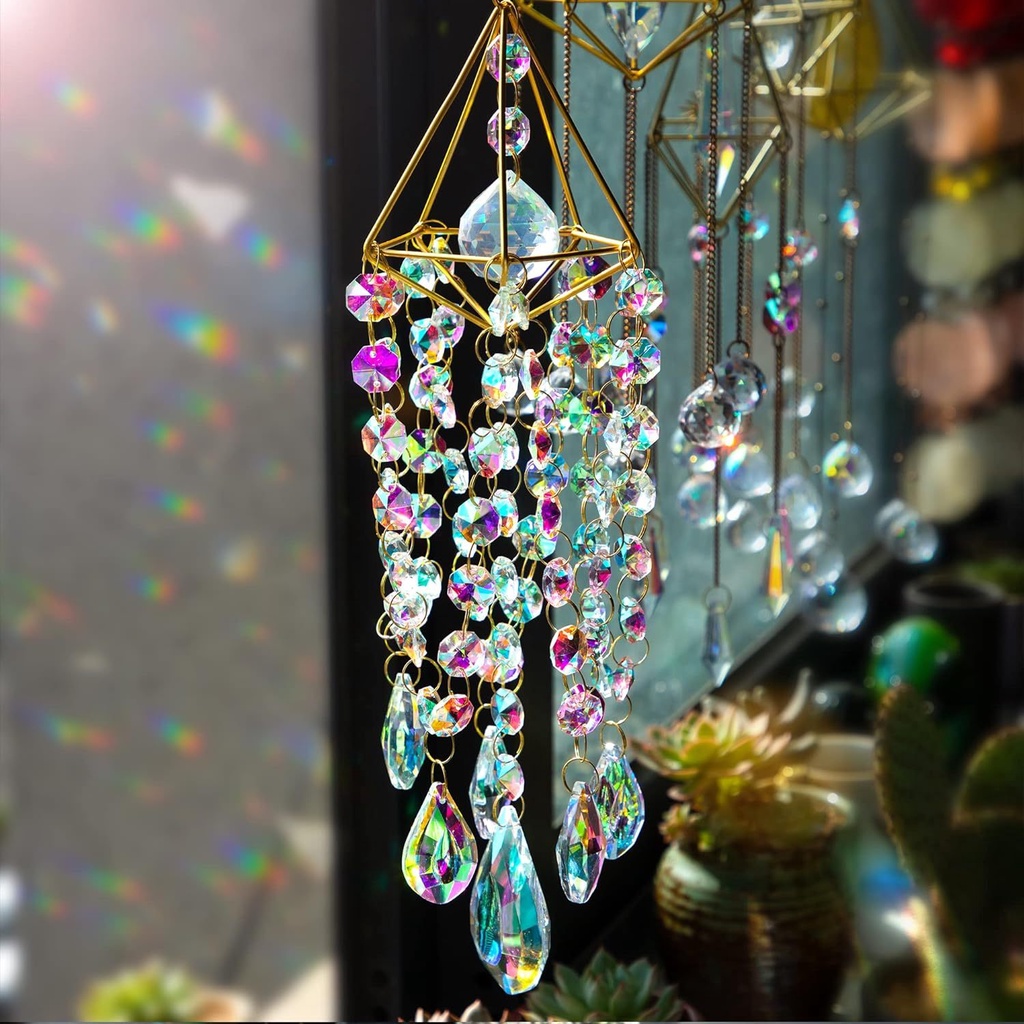 1 Pc Crystal Suncatchers Hanging Wind Chime Style Garden Suncatcher ...