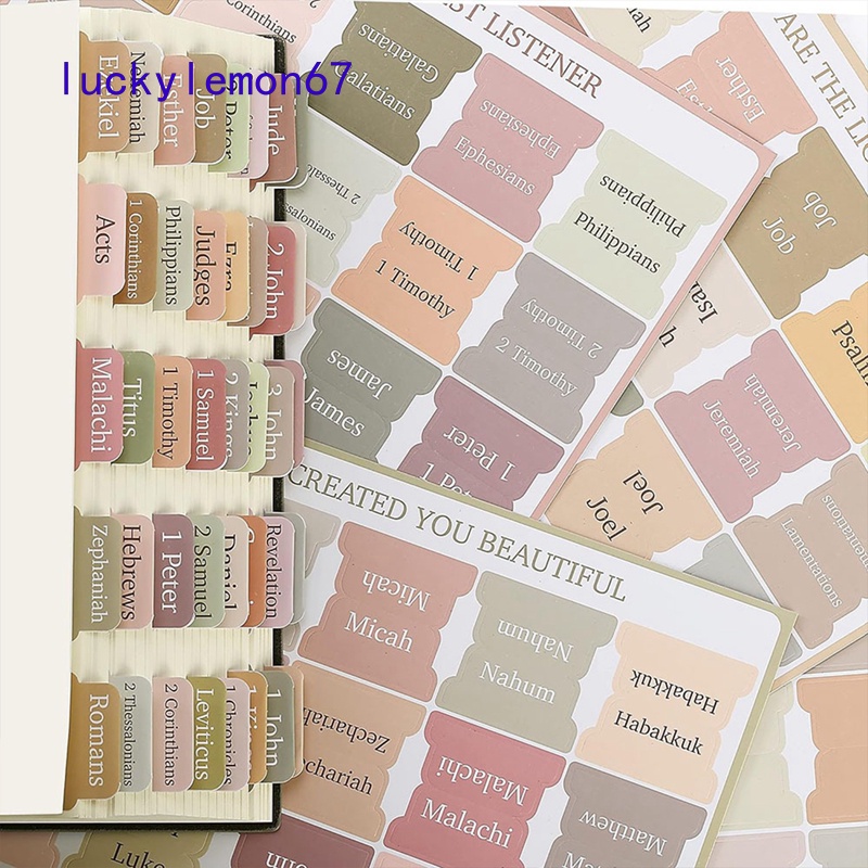 5 Sheets Folder Divider Tabs Decorative Book Index Tabs Bible Index ...