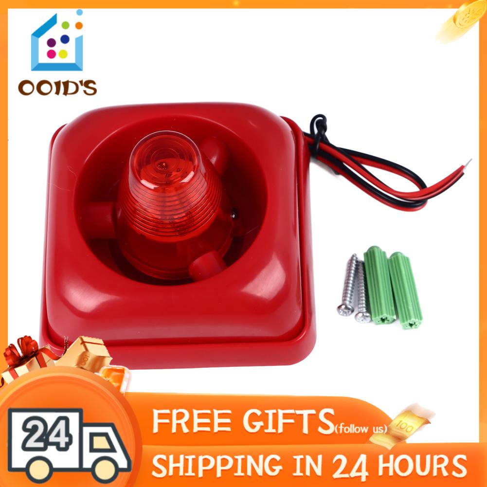Ooidshop Industrial Sound Light Alarm 115DB Ultra Loud Red Flashing ...