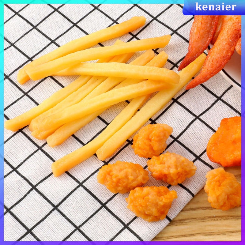 kenaier 10 Pcs Fake French Fries Decor Toy Artificial Model Fried Props ...