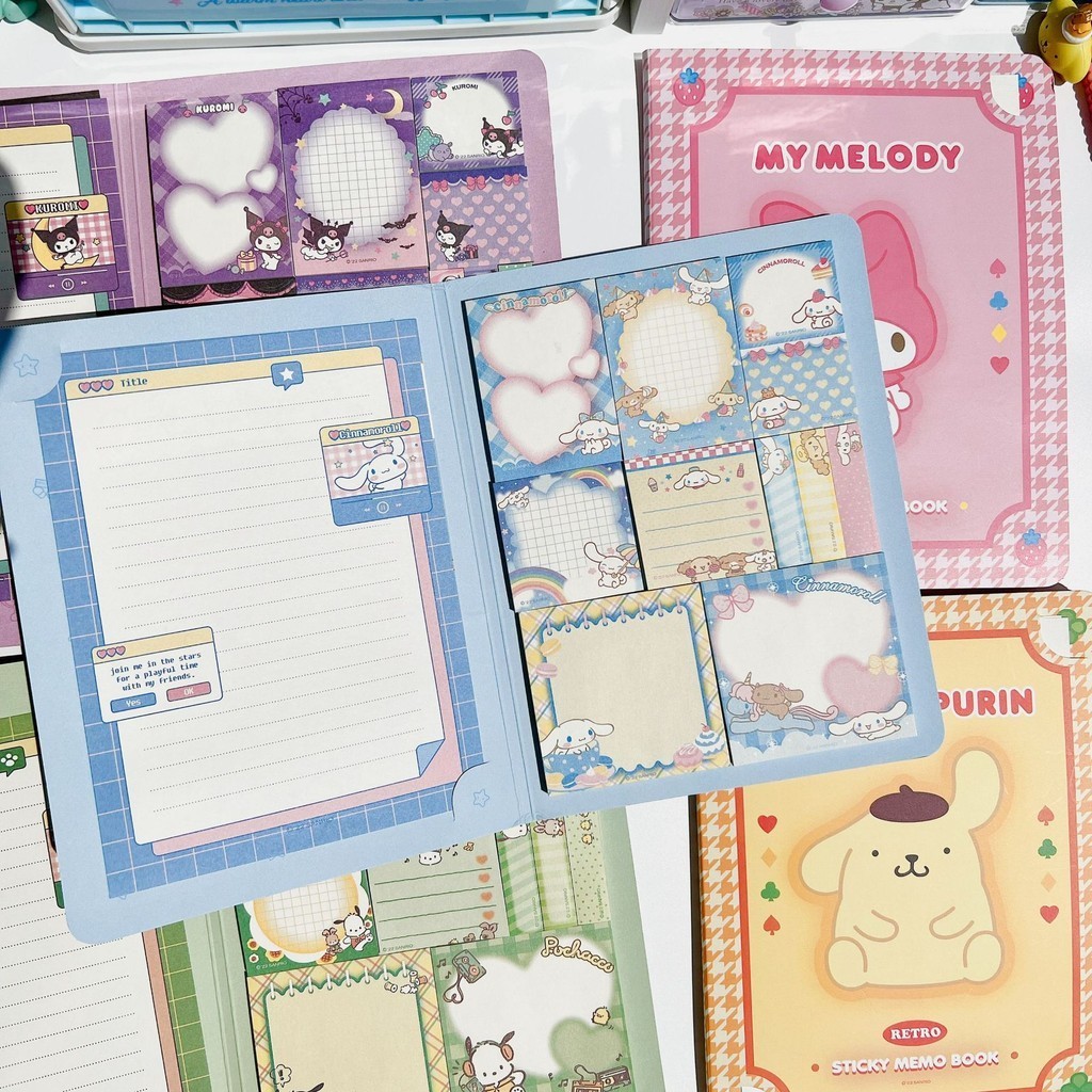 Sanrio Cinnamoroll Note Sticker Combination Note Pad Cute Sticker Note ...