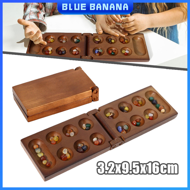 Folding Portable SUNGKA Game Mancala African Stone Board Game Wooden ...