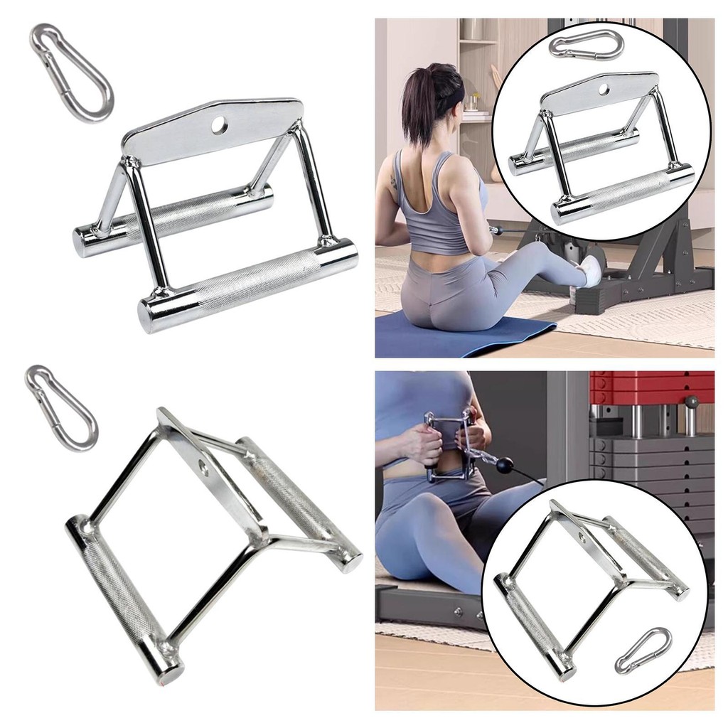 [Lzdyyh2hl] Double D Handle Cable Attachment Press Down Bar Seated Row ...
