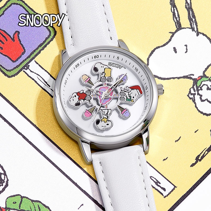 [Original genuine] Snoopy Carousel watch is suitable for female ...