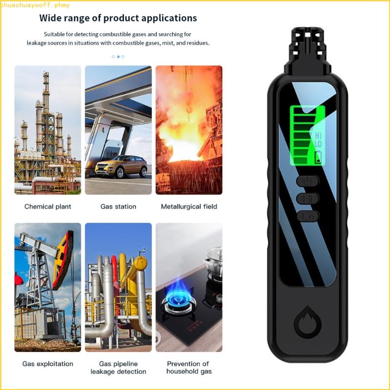 chu Combustible Gas Leak Detector Natural Gases Leakage Tester Sound ...
