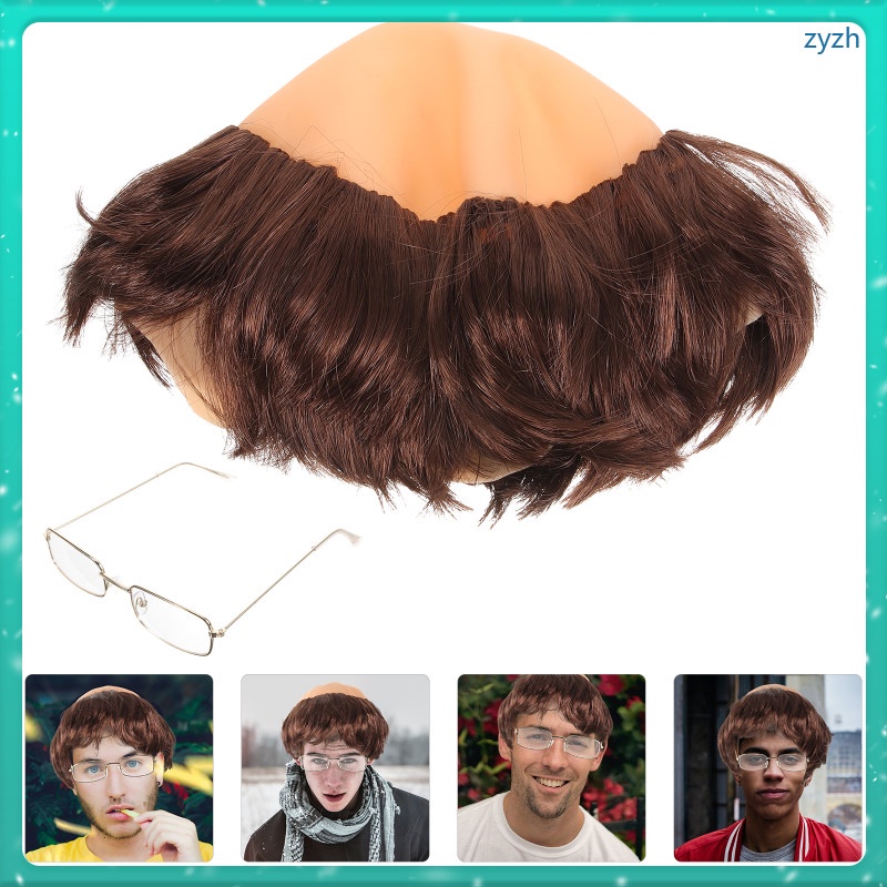 [READY STOCK] Halloween Costumes Wig Monk Bald for Men Make up Metal ...