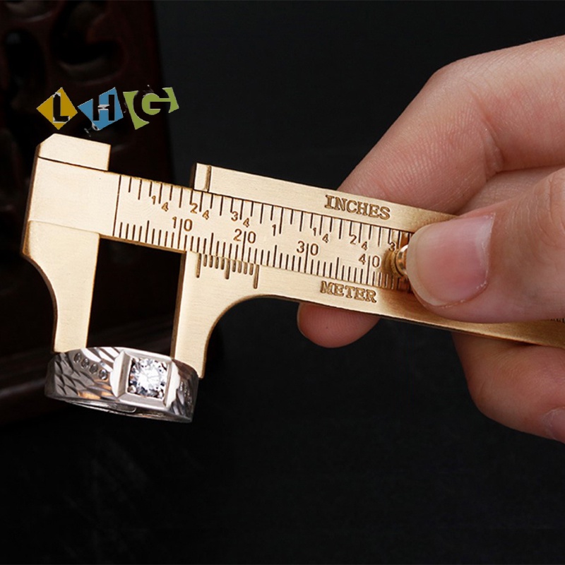 [LHG] Mini Brass Scale 80/100mm Sliding Gauge Vernier Caliper Ruler ...
