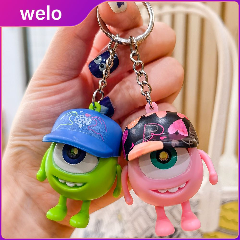 WELO Glowing Love Big Eyes Keychain Doll Toy Talking Lights I Love You ...