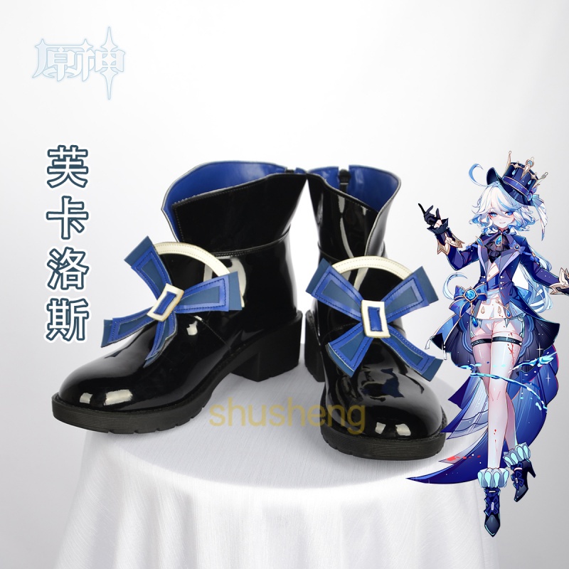 Customized Genshin Impact Focalor cos Aqua Furina cosplay shoes | Shopee Philippines