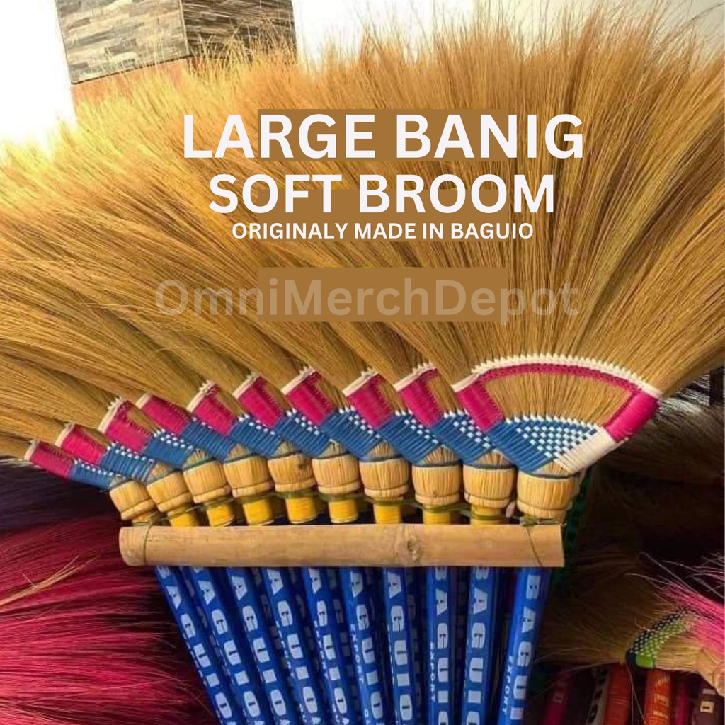 Banig Soft Broom Walis Tambo Makapal & Matibay Wood Handle Floor ...