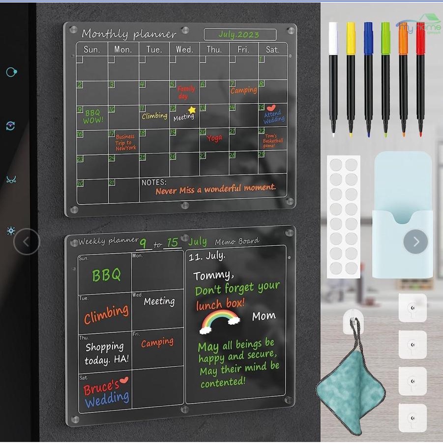 Clear Acrylic Magnetic Dry Erase Board - Plan Your Month and Week ...