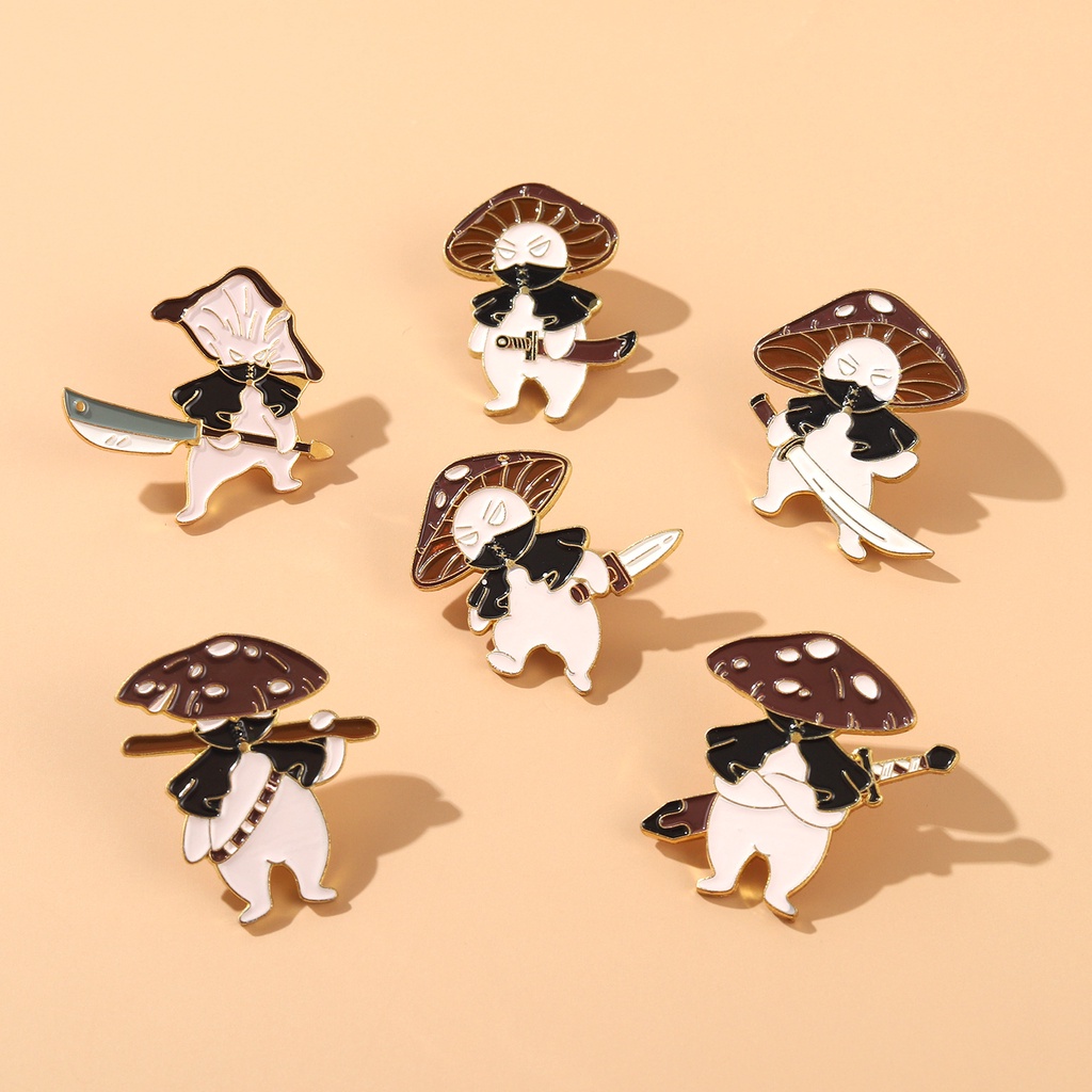 Mushroom Killer Enamel Pins Swords and Daggers Swordsmen Brooch Lapel ...
