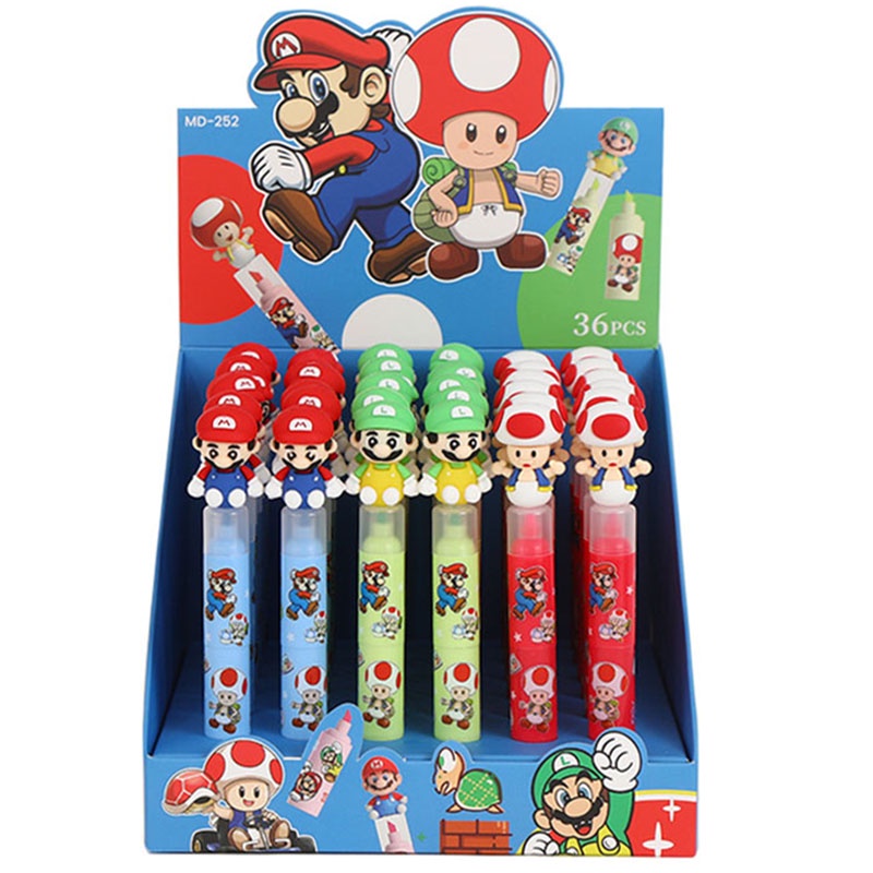 3PCS/set Cute Super Mario Fluorescent Three Color Building Block ...
