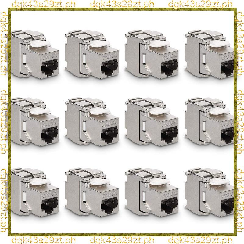 Keystone Module Jacks - 12 Piece CAT6A Shielded Keystone Jack RJ45 Cat ...