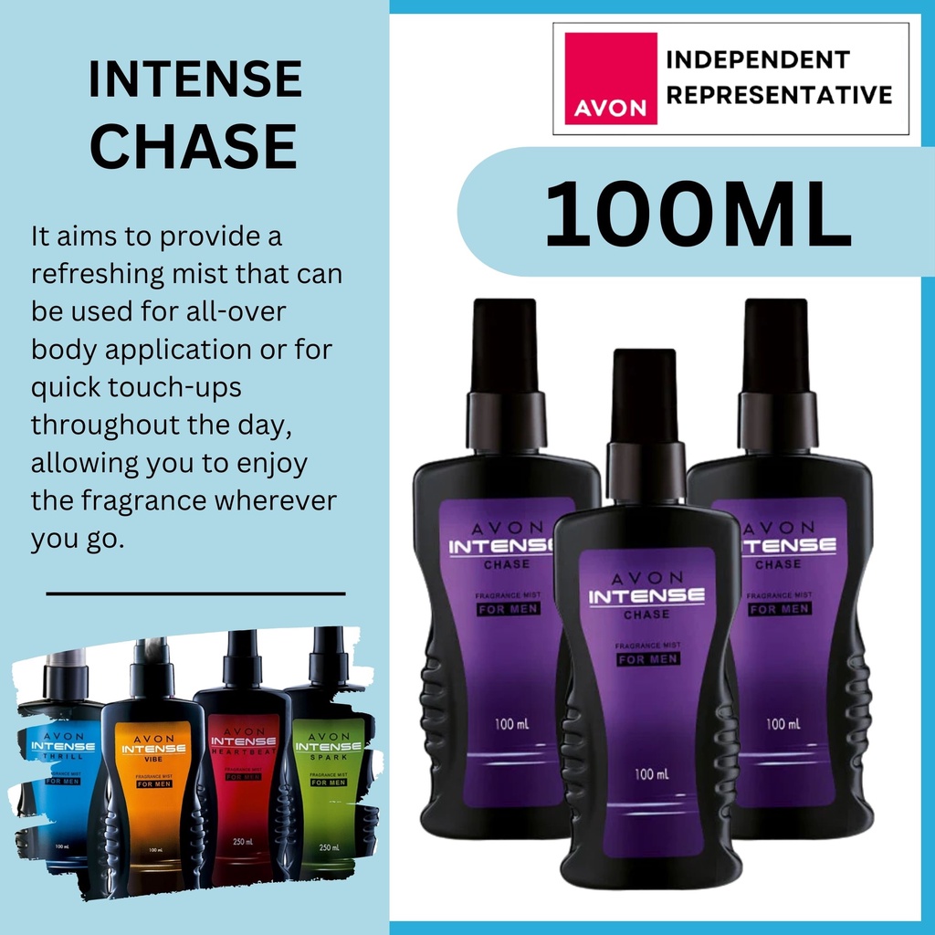 AVON Intense CHASE Fragrance Mist for men 100 ml | Shopee Philippines