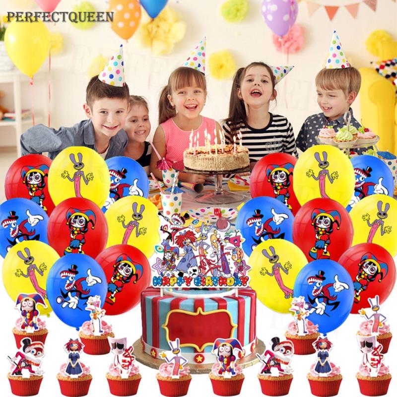 THE AMAZING DIGITAL CIRCUS Theme CHRISTMAS Birthday Party Decoration ...