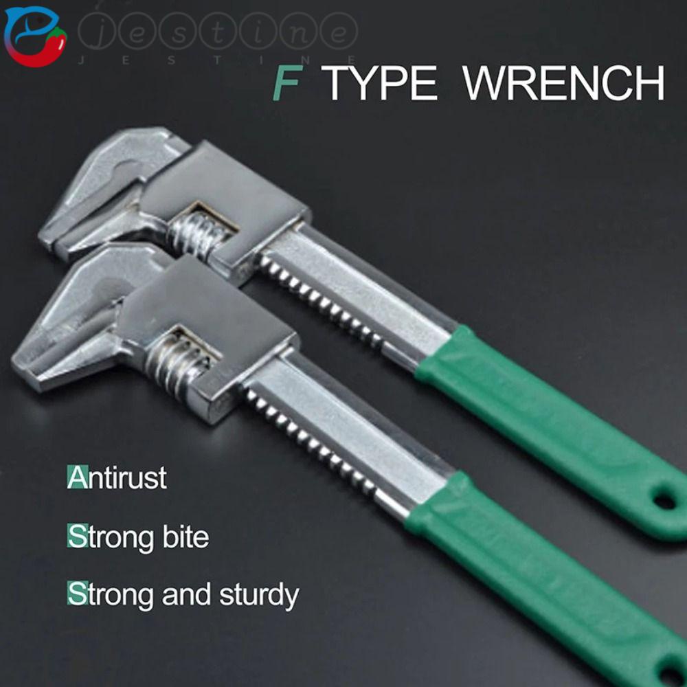 JESTINE F-Type Adjustable Wrench, Flexible Self Adjusting Right-angle ...