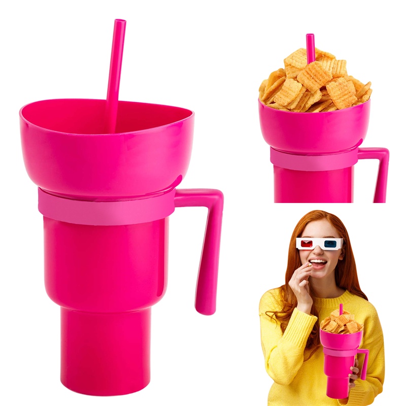 Cup with Snack Bowl on Top 2 in 1 Top Snack Bowl on Drink Cup Splash ...