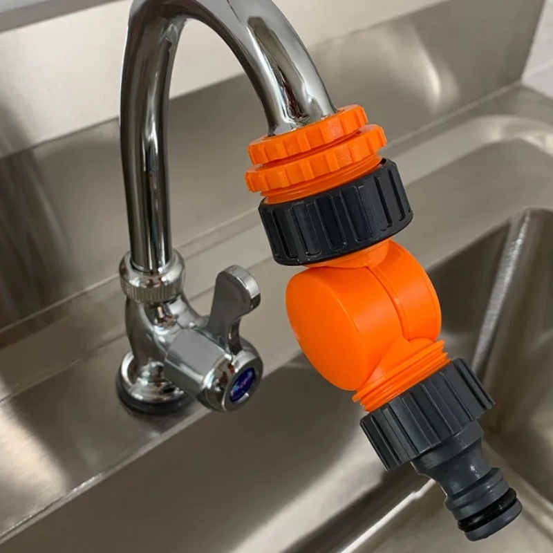 1pcs Quick Connector Splitter Degree Free Rotation Hose Fittings Water ...
