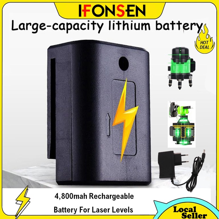 IFONSEN Lithium Battery Laser Level Battery Rechargeable Level Laser ...