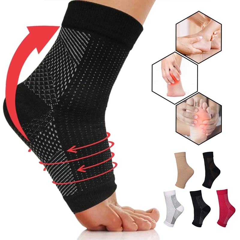 2 Pairs Compression Foot Sleeve Foot Pain Therapy Socks Anti-Fatigue ...