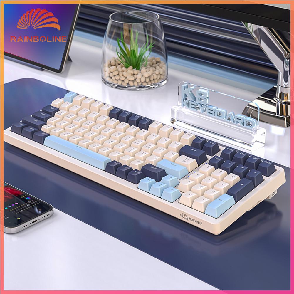 Rain Korea Mechanical Keyboard Hot Swappable Keyboard Three Modes BT5.0 ...