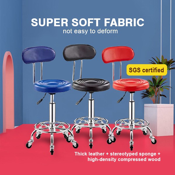 Salon Stool Rolling Bar Stool Chair Pub Swivel Lifestyle Person Air ...