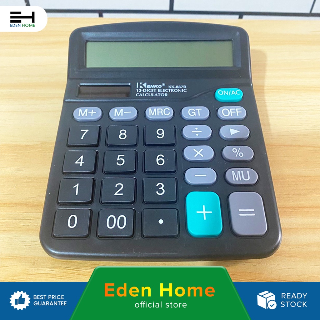 Eden Home Basic Calculator Large LED Display 12 Digit | Shopee Philippines