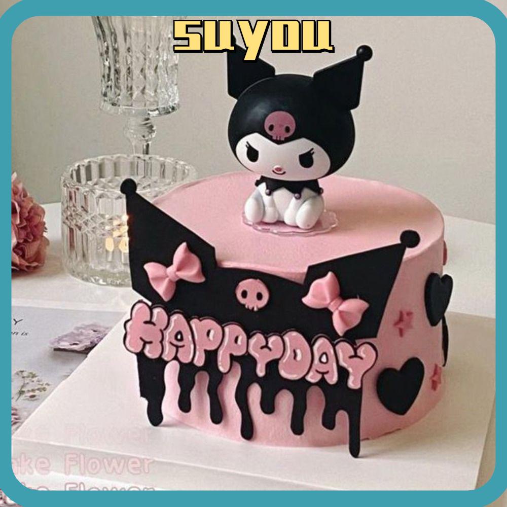 SUYO Kuromi Cake Topper, Acrylic Happy Birthday Decoration Kuromi ...