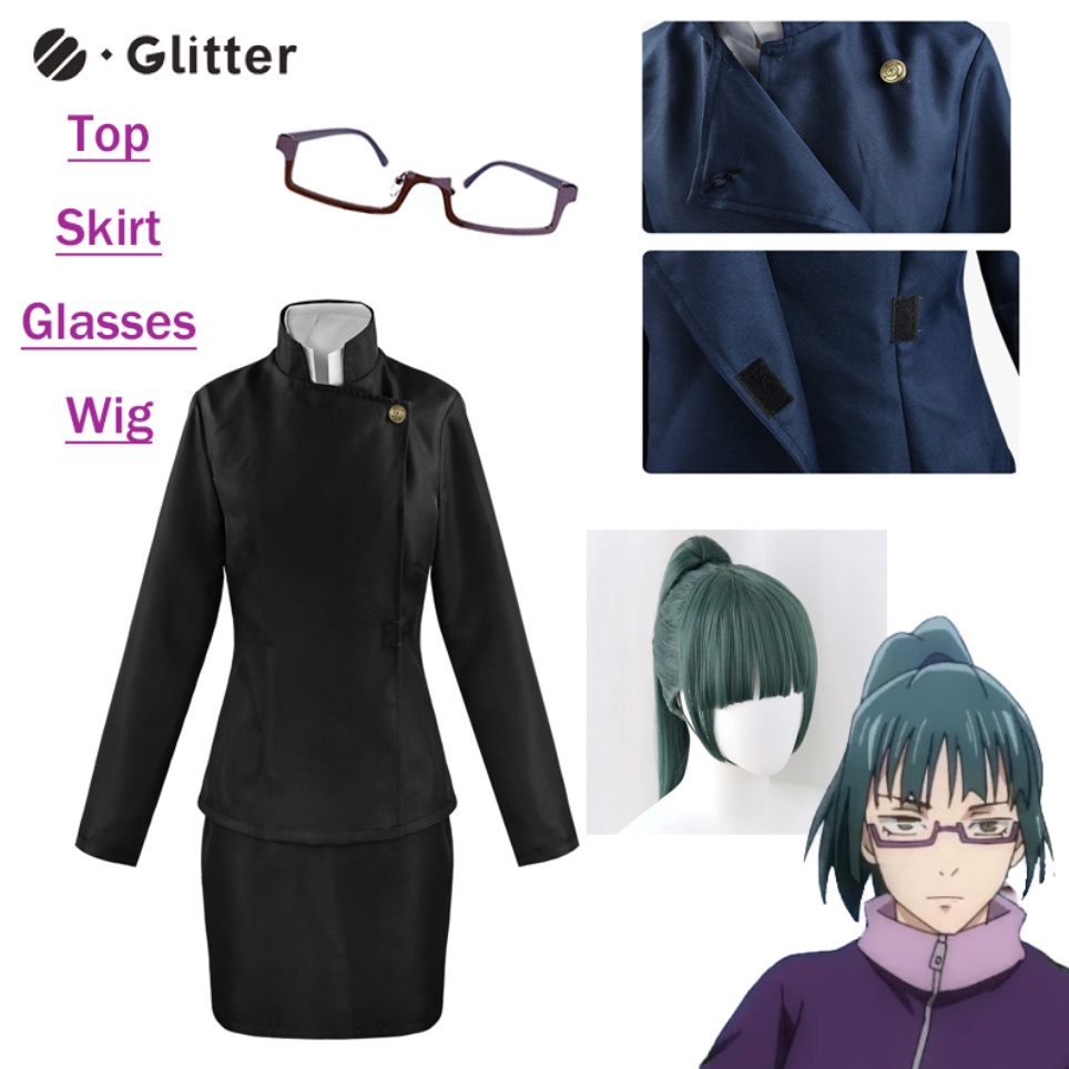 Anime Jujutsu Kaisen Zenin Maki Cosplay Costume for Adult Women T Shirt ...