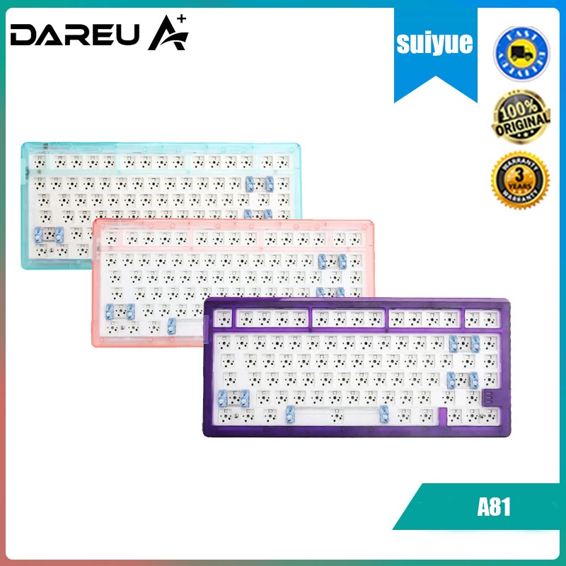 Dareu A81 Keyboard Kit Transparent Rgb Hotswap Gaming Customized ...