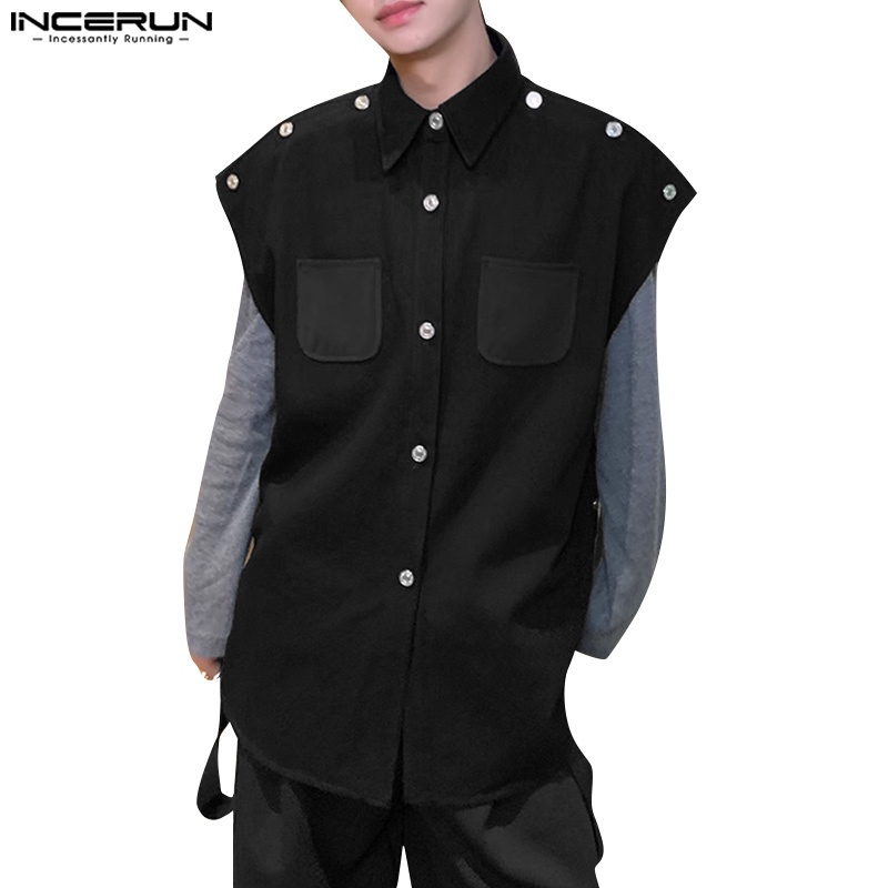 INCERUN Men's Multi Button Design Vest | Shopee Philippines
