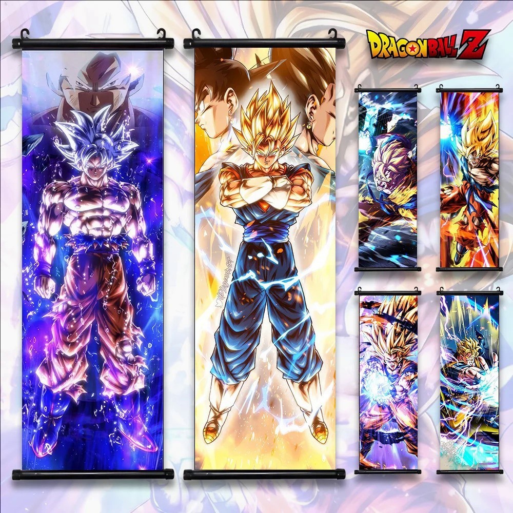 Dragon Ball Z Figures Goku Super Saiyan Wallpaper Mural Gohan Wall Art ...