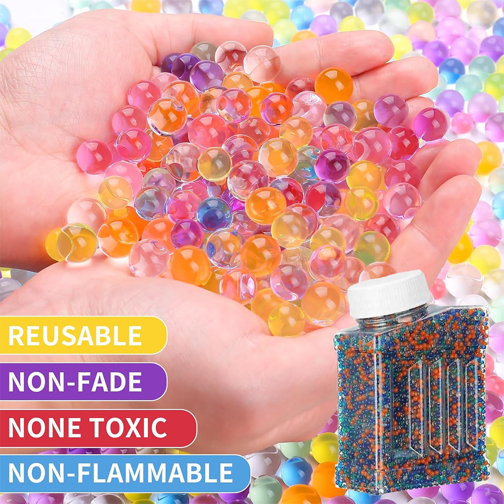 20000PCS Water Beads in Bottles Clear and Mixed Gel Beads Blaster ...
