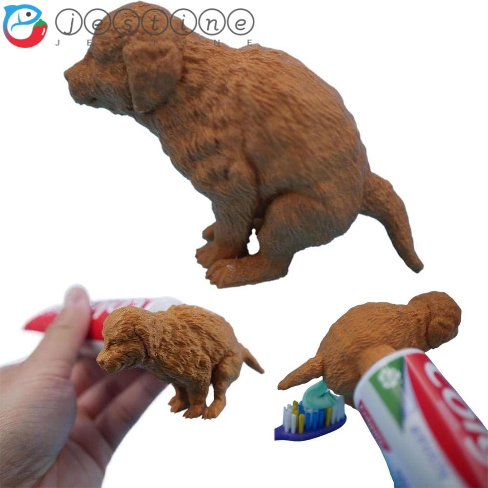 JESTINE Puppy Poop Toothpaste Dispenser, Funny Creative Dog Butt ...